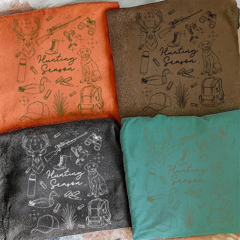 Preppy Coquette Camo Hunting Season Outline Png, Fall Hunter PNG ...