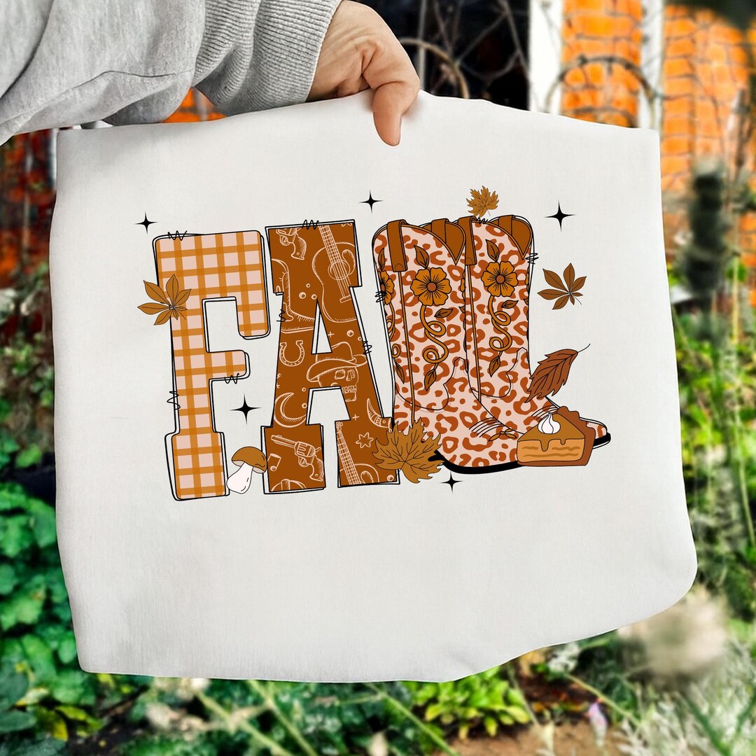 Cowboy Checkered Fall Png, Fall Pumpkin Png, Howdy PNG, Fall Png ...
