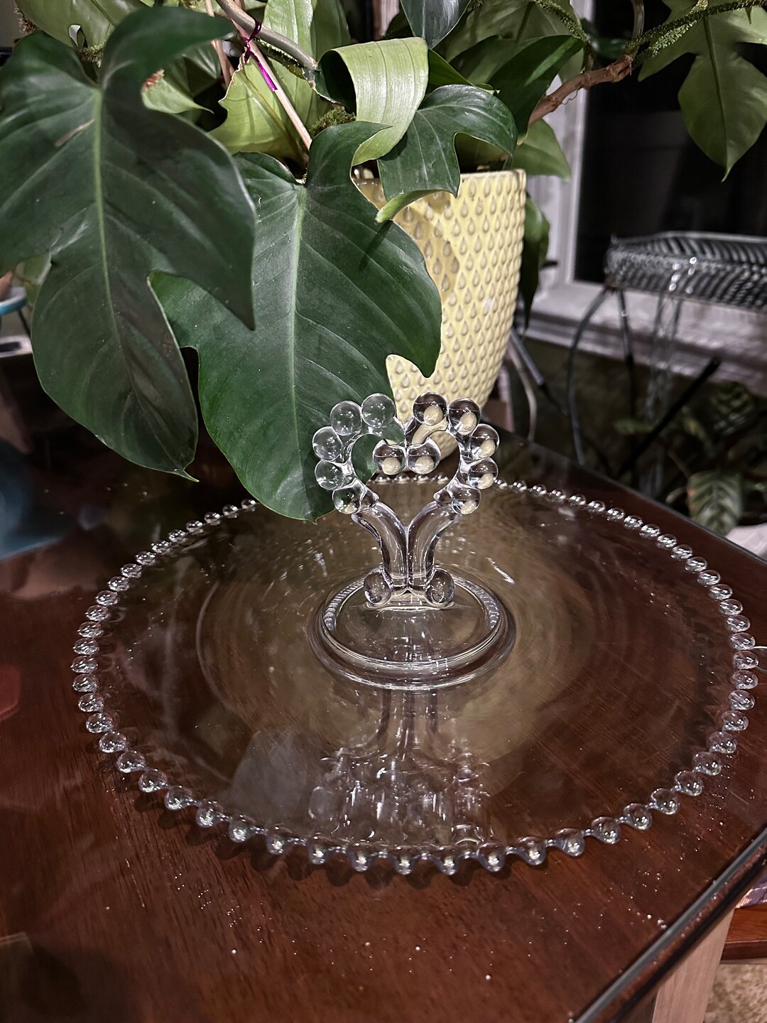 Imperial Glass Candlewick Party Tray W/ Heart Center - Etsy