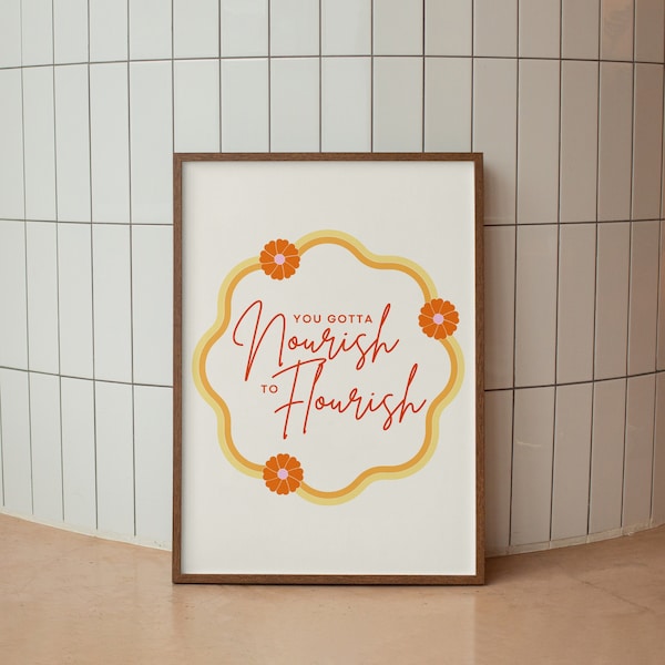 Nourish to Flourish Poster - Etsy