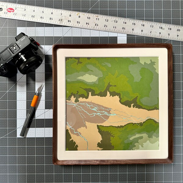 Topographical Map Wall Paper - Etsy