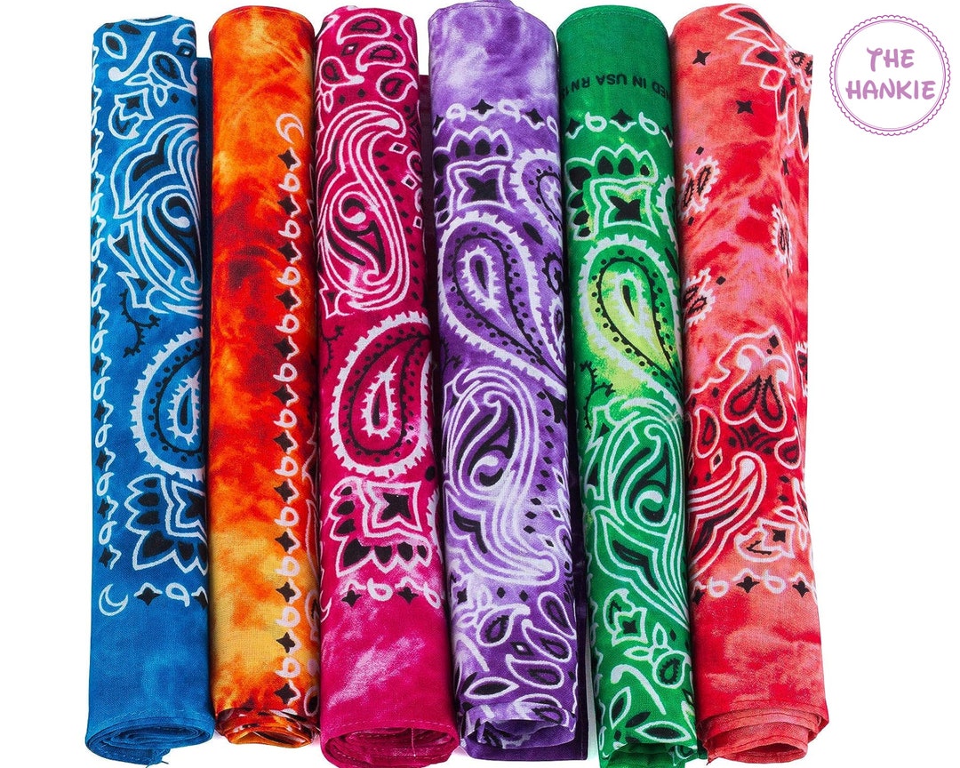 Hip Hop Tie Dye Bandana , Paisley Bandana, Square Scarf Head Wrap Neck ...