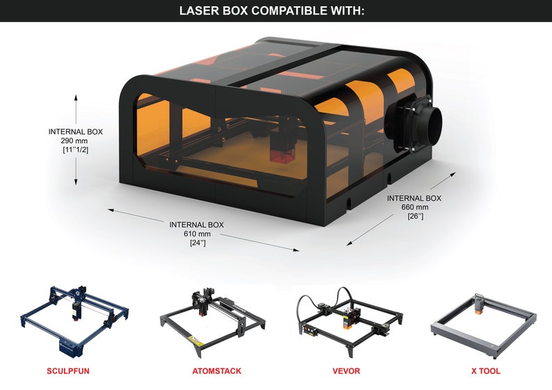 Laser Enclosure Plans, Sculpfun, Ortur, Xtool, Vevor, Diy Laser ...
