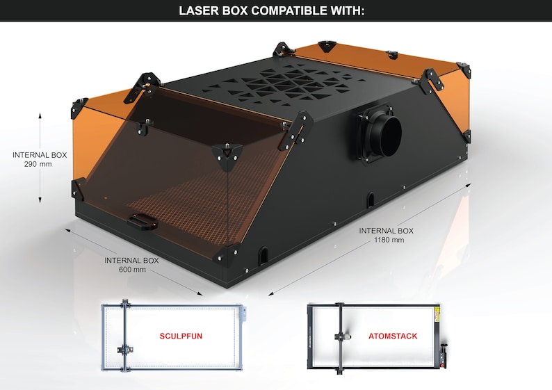 Laser Engraver Smoke Extraction Case, Diy Laser Box, Laser Smoke Box ...