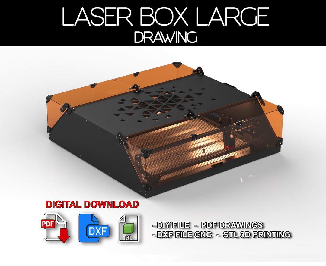 Caja de extracción de humos de grabador láser, caja láser diy, caja de humo láser, caja de láser ...