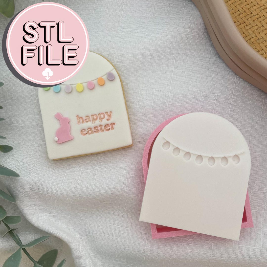 Egg Banner Arch STL File Cookie Cutter & Stamp - Etsy