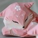 Handmade Pink Fox Wood Carving: Unique Desk Decor, Healing Art Figurine ...