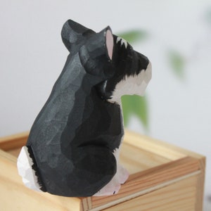 Handmade Dog Wooden Puppy Handcraft Animal Healing Art Carving Birthday ...