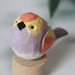 Handcraft Wooden Cute Bird Ornament Carving Desk Home Little Sculpture ...