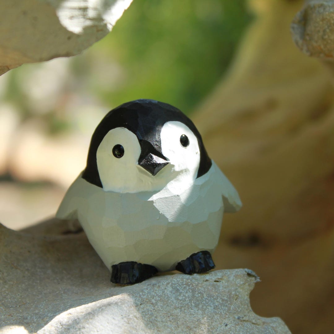 Animated Fatty Penguin Handmade Wooden Handcraft Animal Art Carving ...