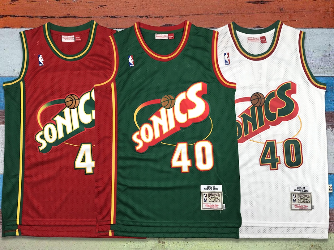 1992-93 Vintage Jerseys Seattle Supersonics 40 Shawn Kemp - Etsy