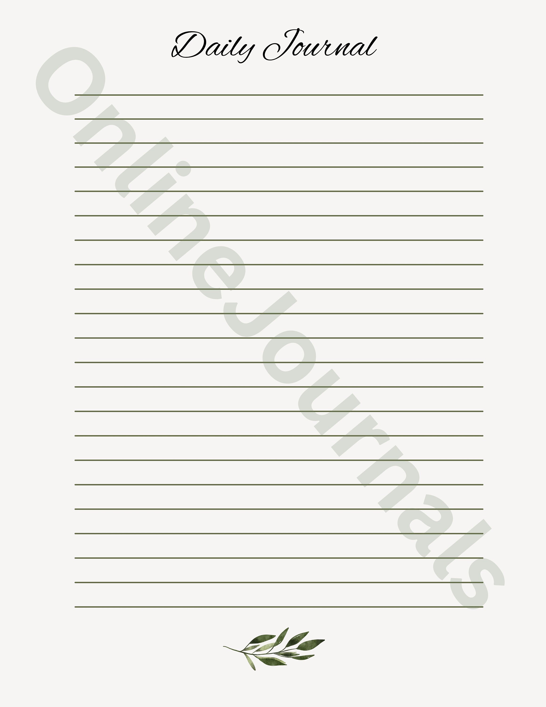 Sage Green Line Art Journal - Etsy