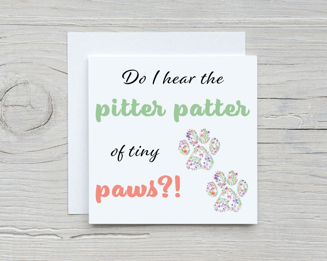 Congratulations on Your New Fur Baby Card, New Pet Owner, Puppy, Kitten ...