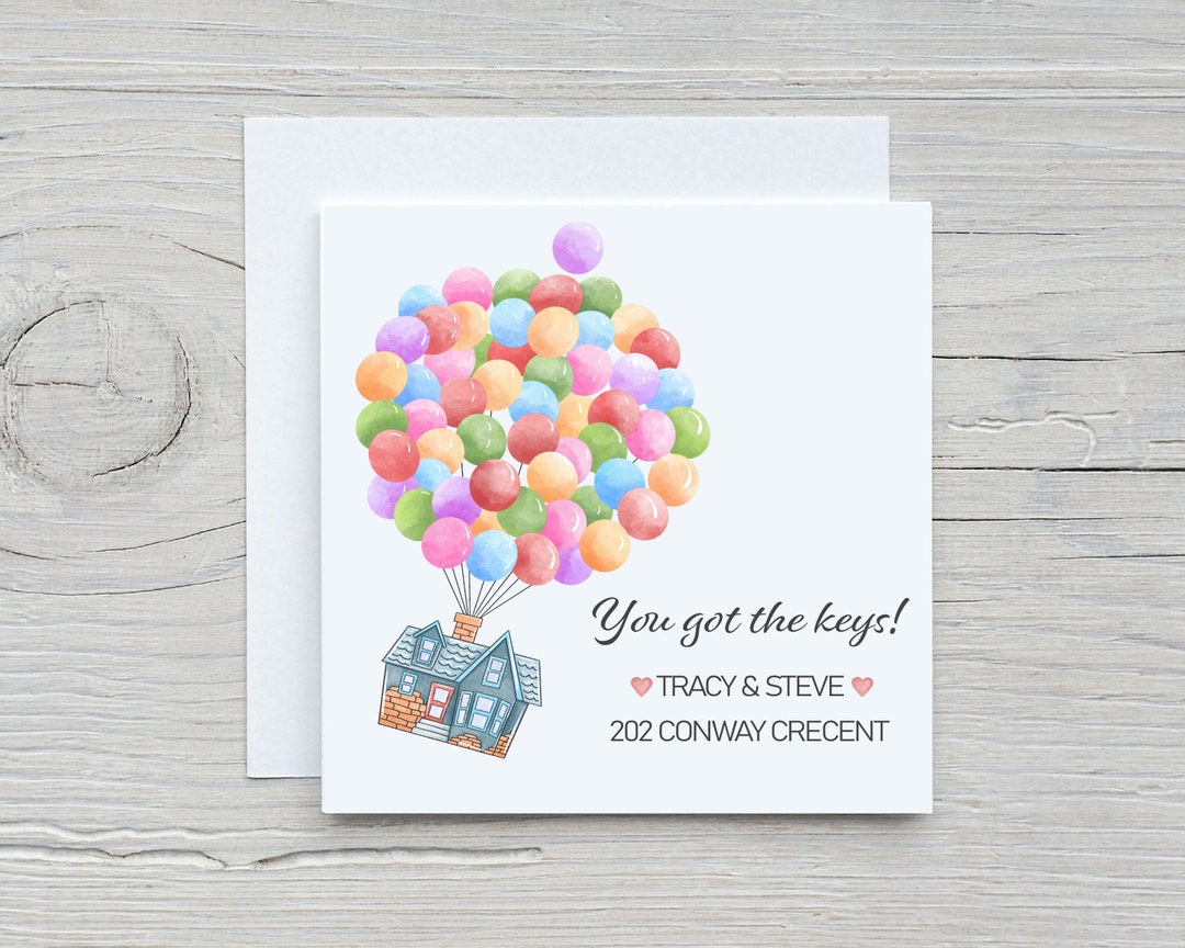 Personalised New Home Cards, Moving House, UP Themed Card, Celebrate ...