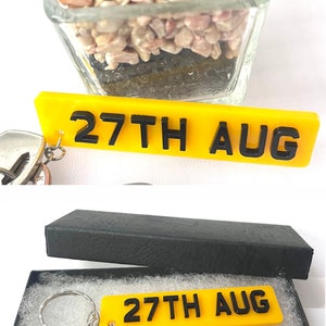 Personalised 4D Number Plate Keyring – Custom Car Registration Keychain ...