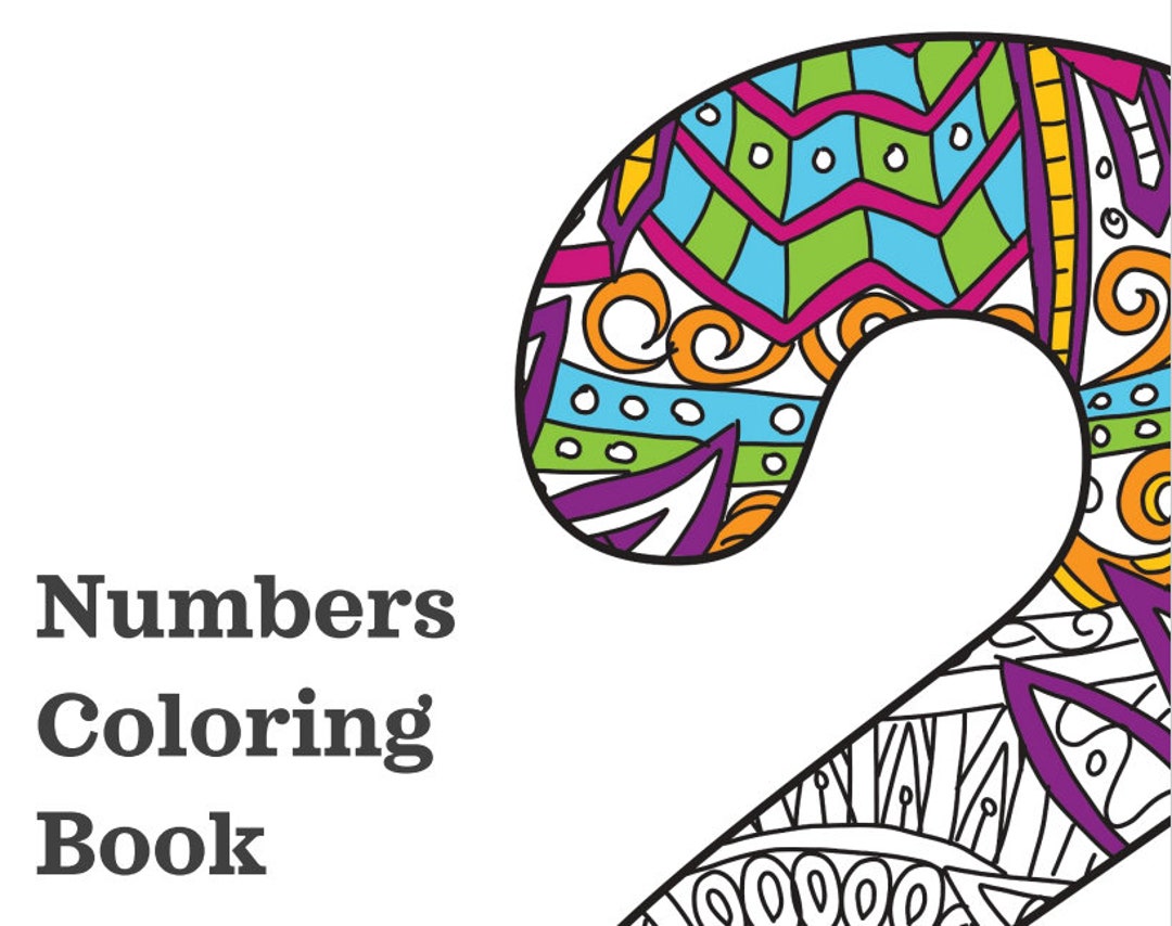 Numbers Coloring Book - Etsy