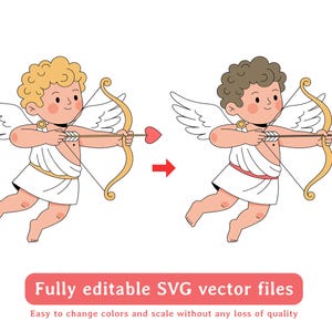Valentine Cupid SVG PNG Clipart for Cricut, Cards, and Romantic Crafts ...