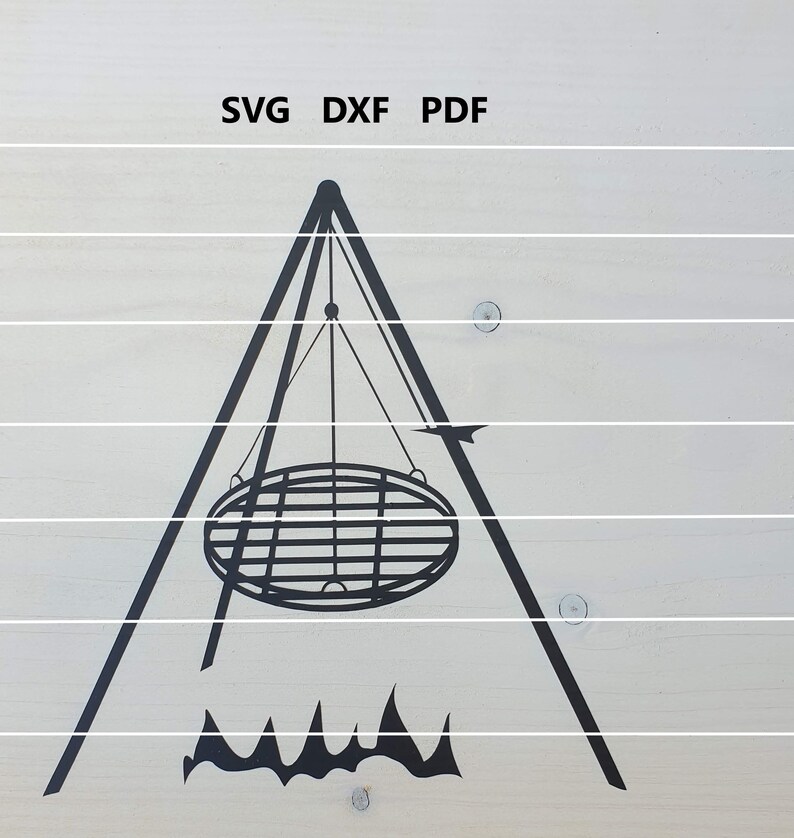 Swivel Grill Tripod SVG Plotter File - Etsy