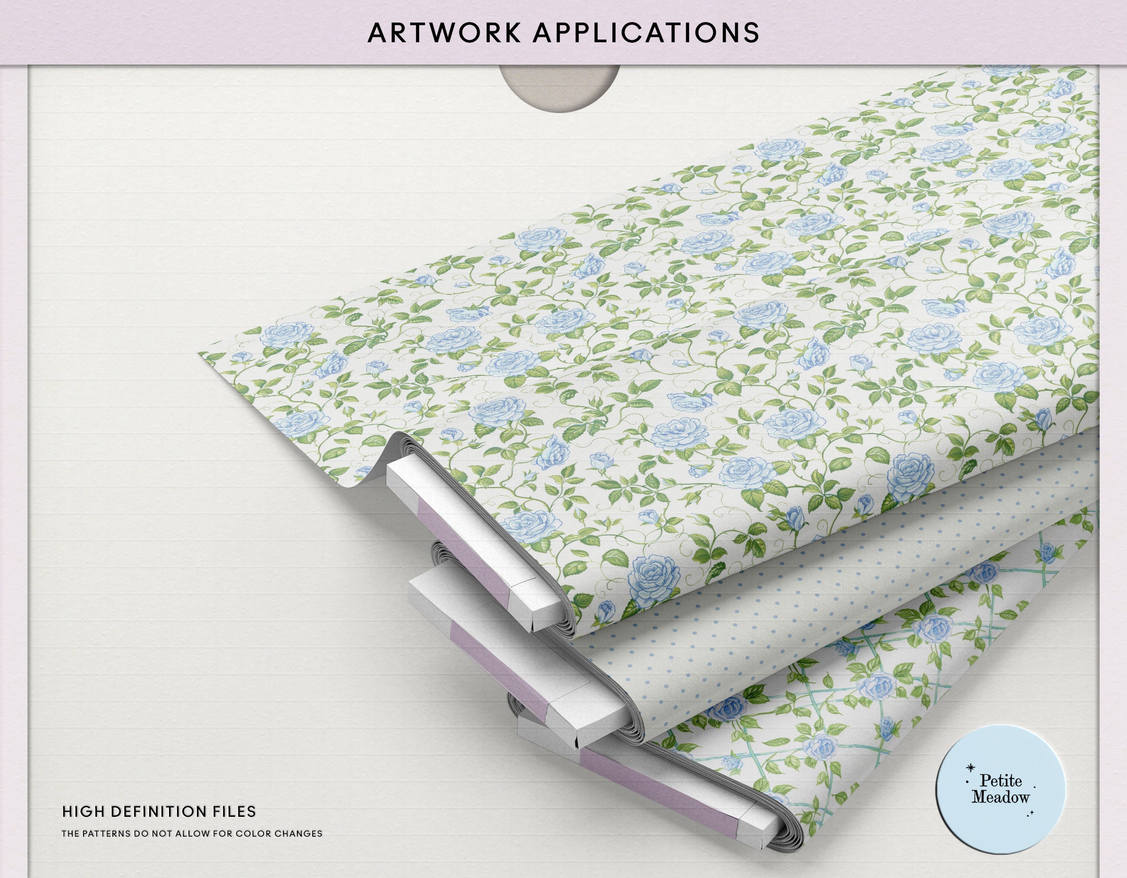 Vintage Watercolor Blue Rose Digital Paper Seamless Shabby Chic ...