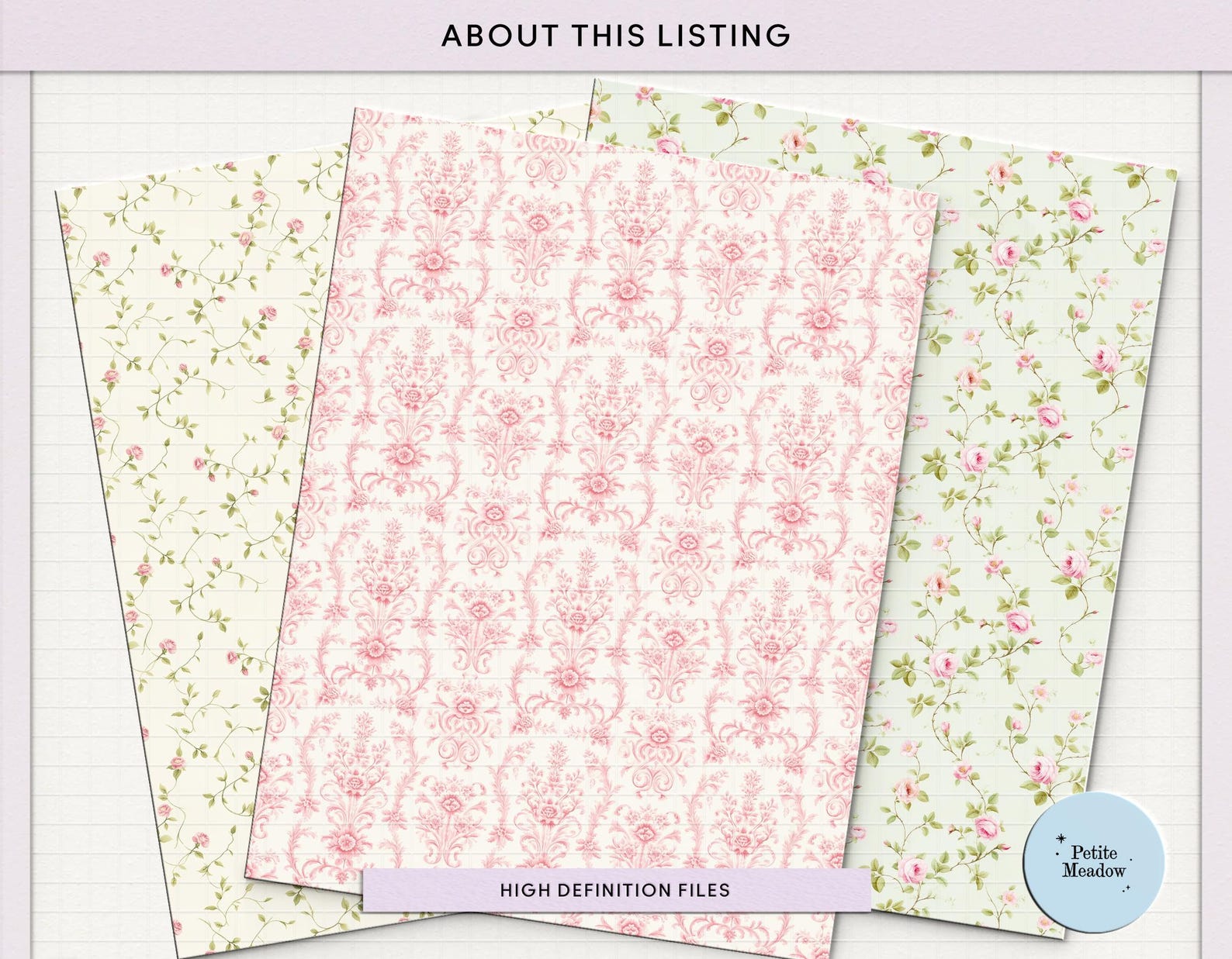 Watercolor A4 Pink Roses Digital Paper: Shabby Chic Roses Scrapbook ...