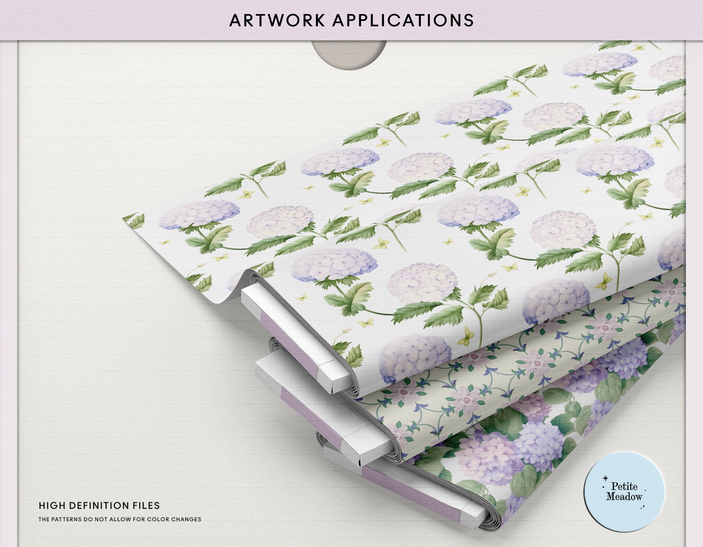 Watercolor Purple Floral Digital Paper Seamless Shabby Chic Printable ...