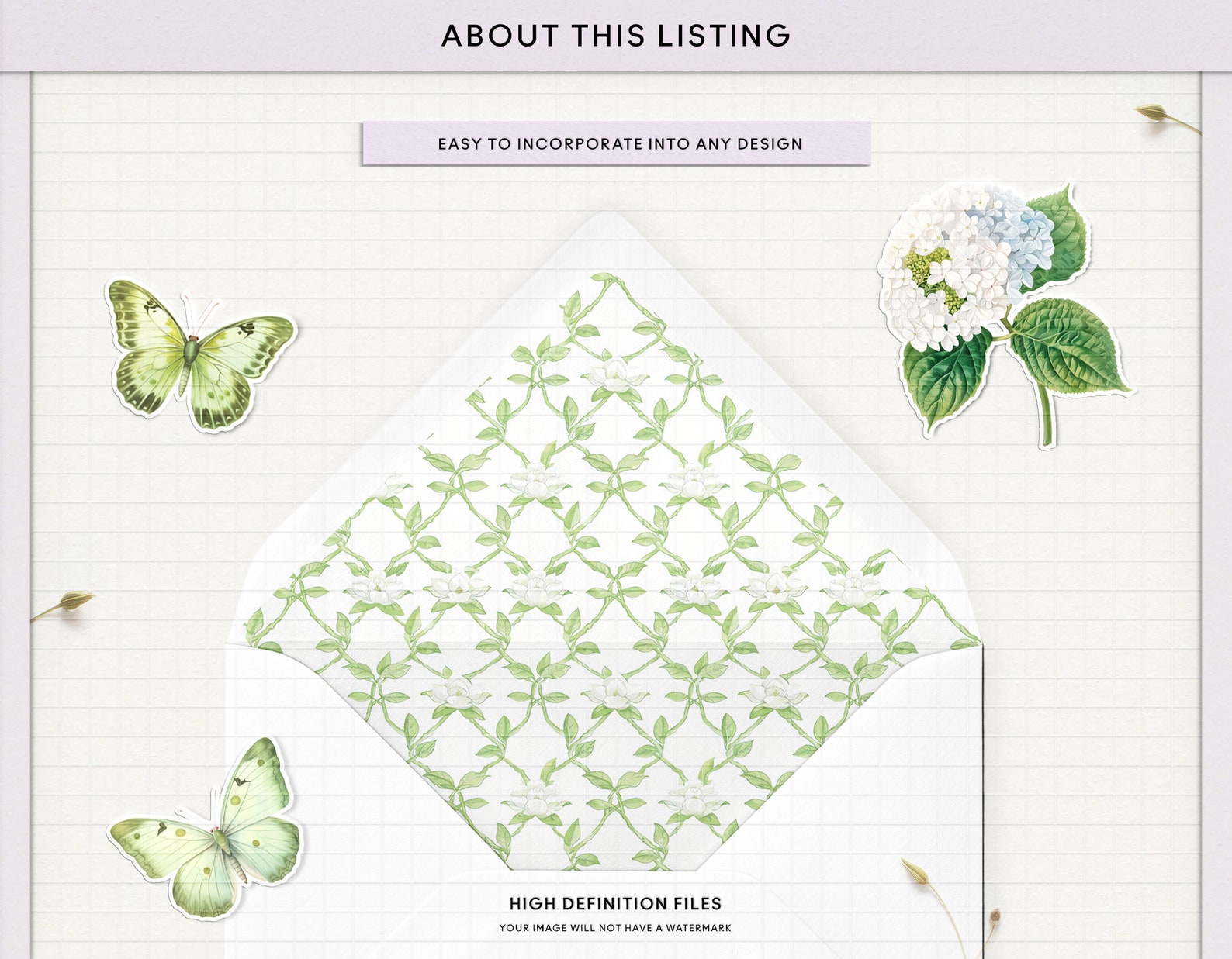 Vintage Watercolor Greenery Digital Paper Seamless Shabby Chic ...