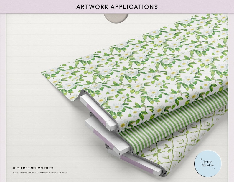 Vintage Watercolor Greenery Digital Paper Seamless Shabby Chic ...