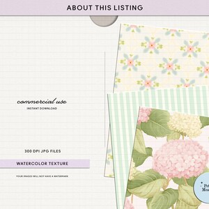 Watercolor Spring Flowers Digital Paper Pack: Yellow Floral Seamless ...
