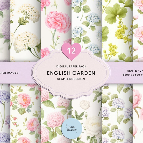 Floral Watercolor Digital Paper - Etsy