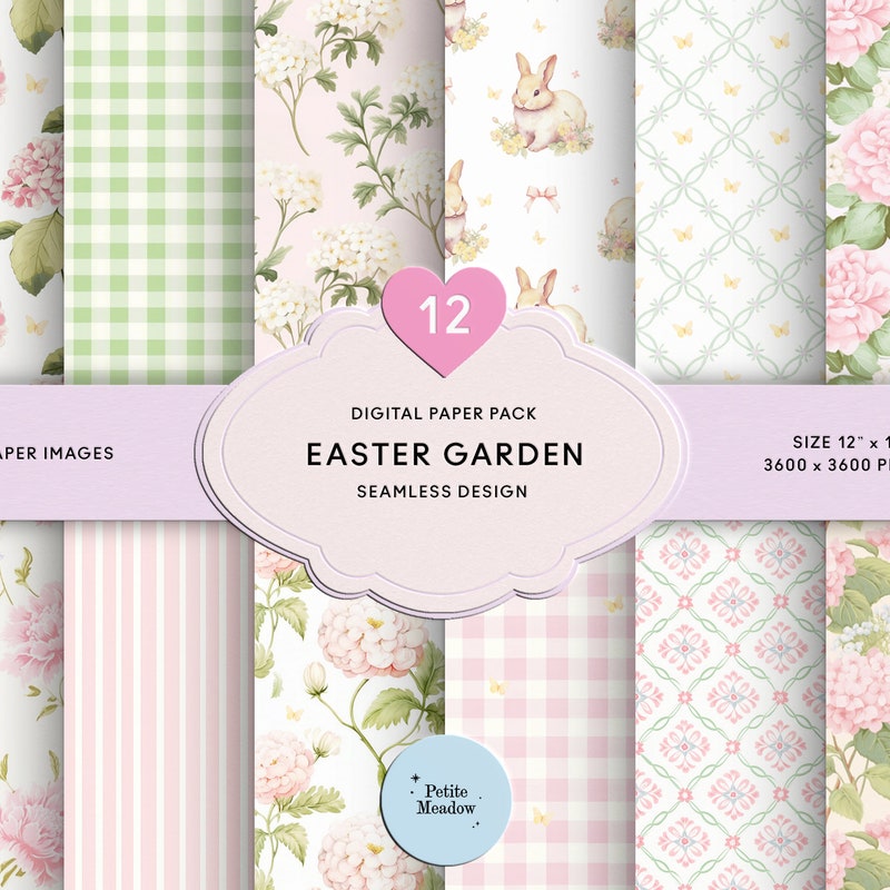 Easter Digital Paper - Etsy