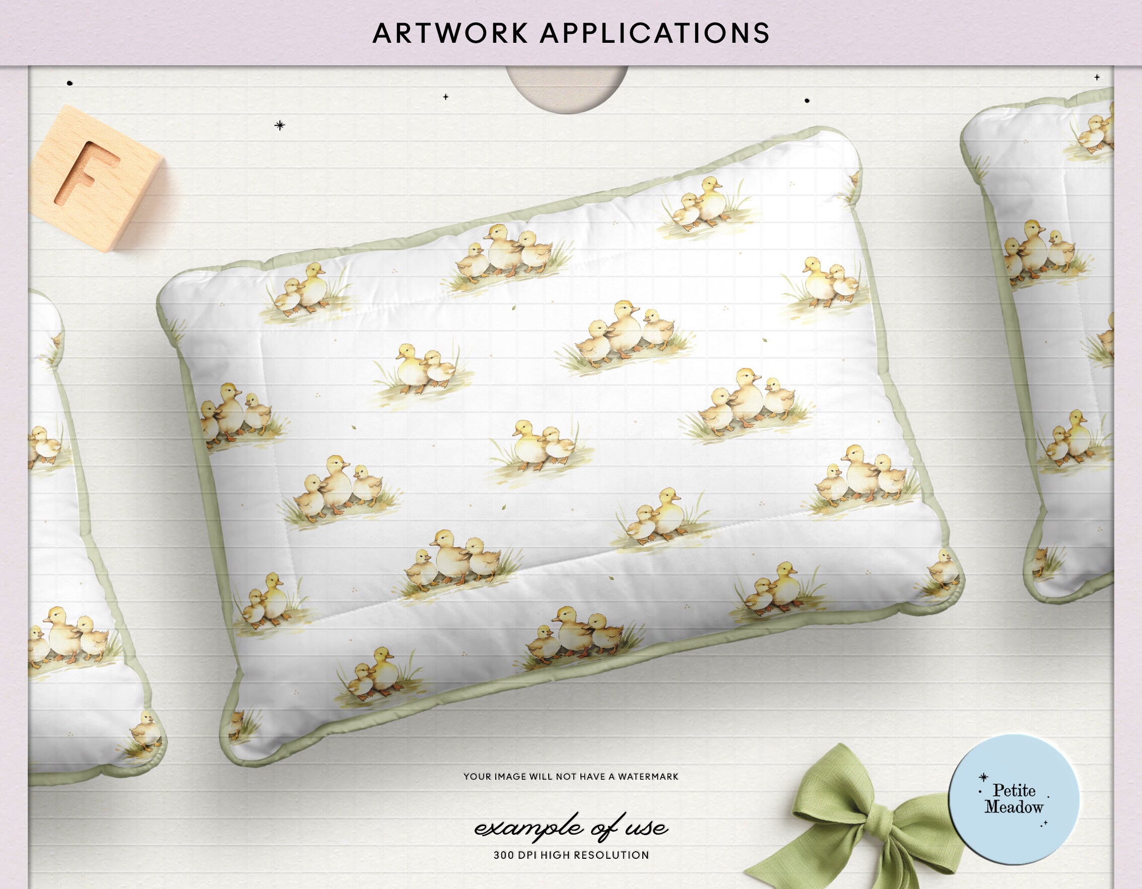 Aquarell Ente Musterdesign-Entchen-Wiederholungsmuster Kindergarten ...