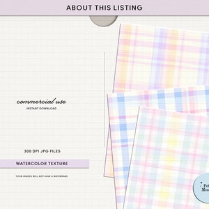 Pastel Rainbow Plaid Digital Paper: Seamless Spring Texture (digital ...