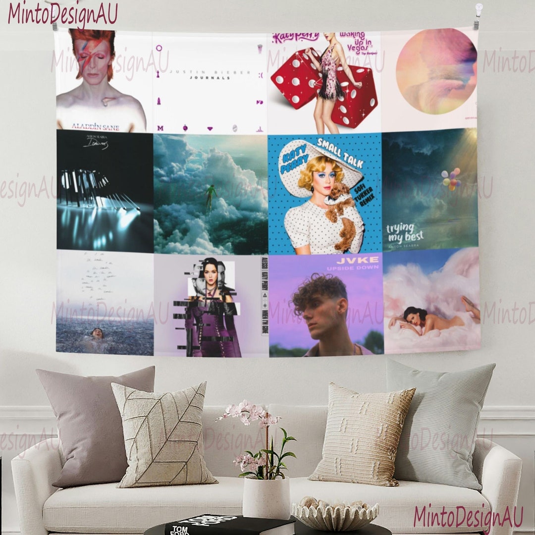 Custom Album Cover Collage Tapestry Album Collage Flag Music Flag ...