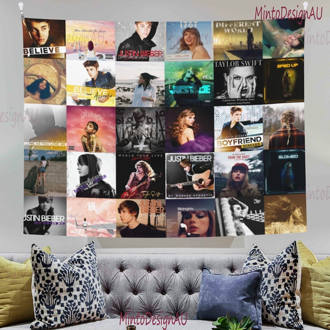 Custom Album Cover Collage Tapestry Album Collage Flag Music Flag ...
