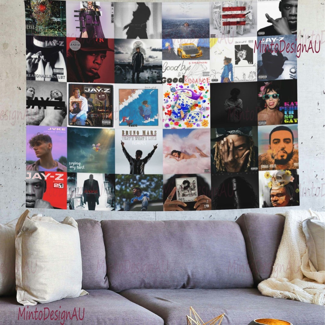 Custom Album Cover Collage Tapestry Album Collage Flag Music Flag ...