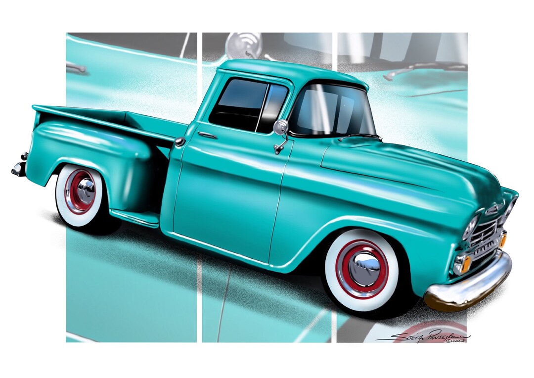 Classic Chevy Apache Illustration - Etsy