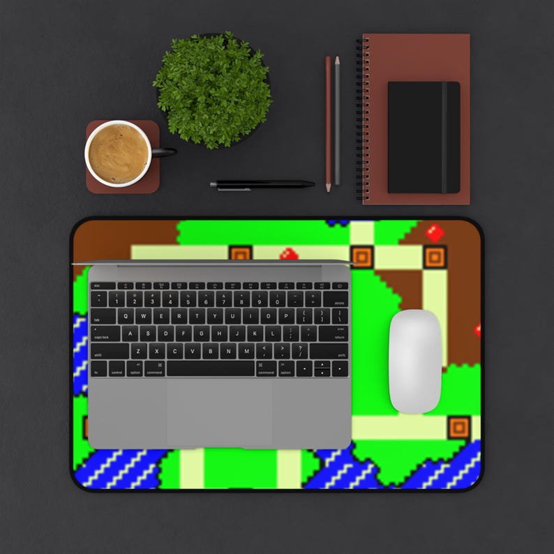 Pixel RPG Overworld Map Desk Mat | Retro Game Map Mousepad - Etsy