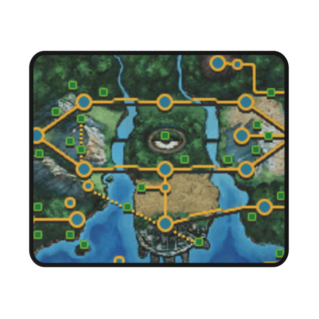 Pkmn Inspired Unova Town Map Mouse Pad | Game Map, Route Nodes, RPG ...