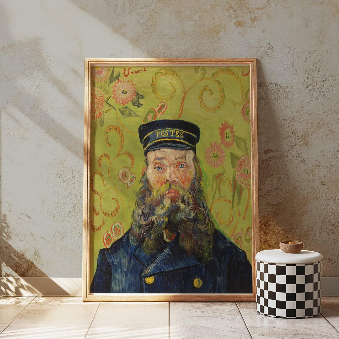Vintage Van Gogh Postman Poster, Classic Art Print, Famous Painting ...