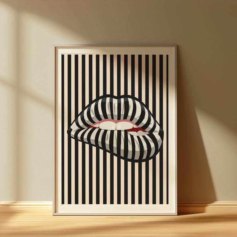 White Stripes Poster - Etsy