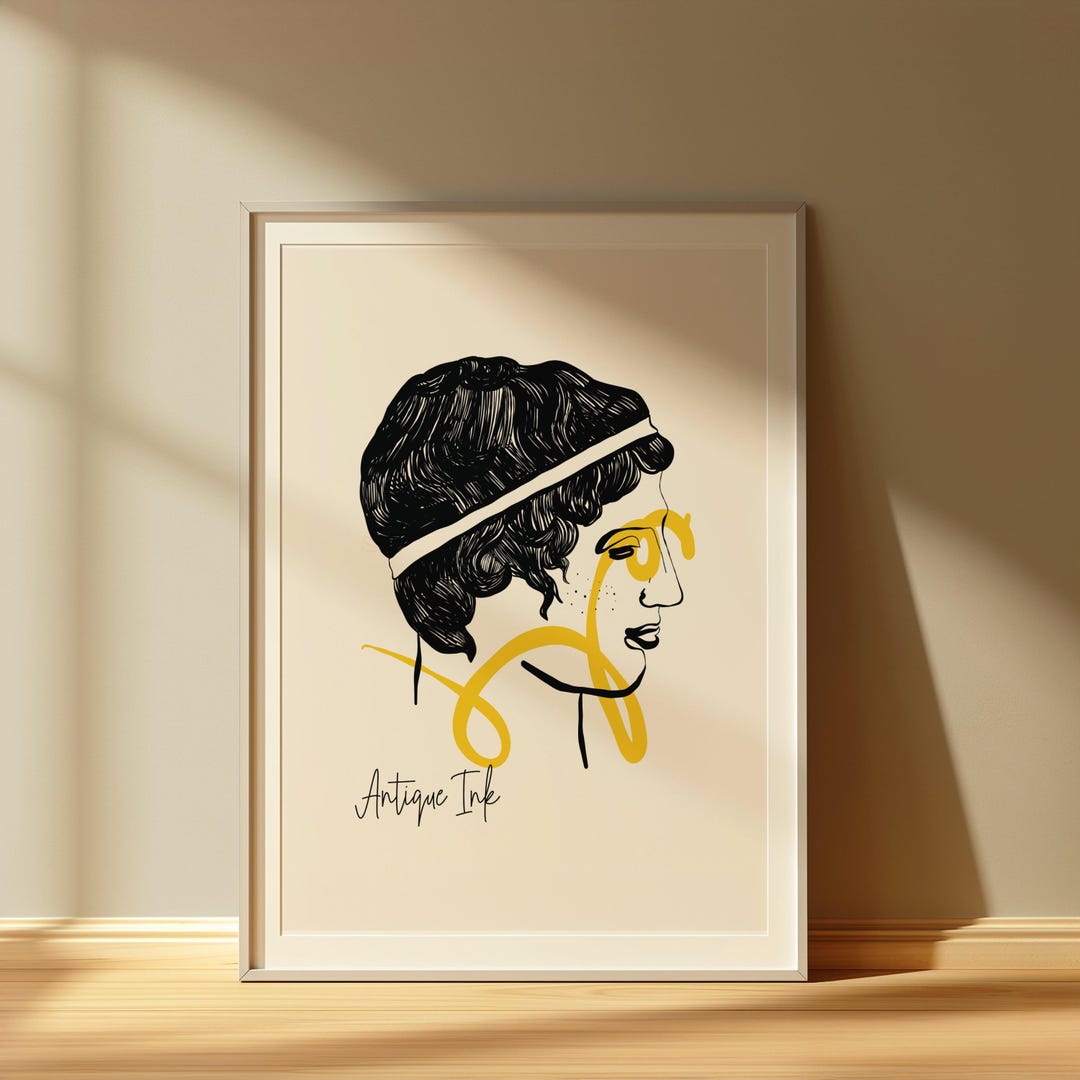 Vintage Classical Art Print, Minimalist Drawing Poster, Decorative Wall ...