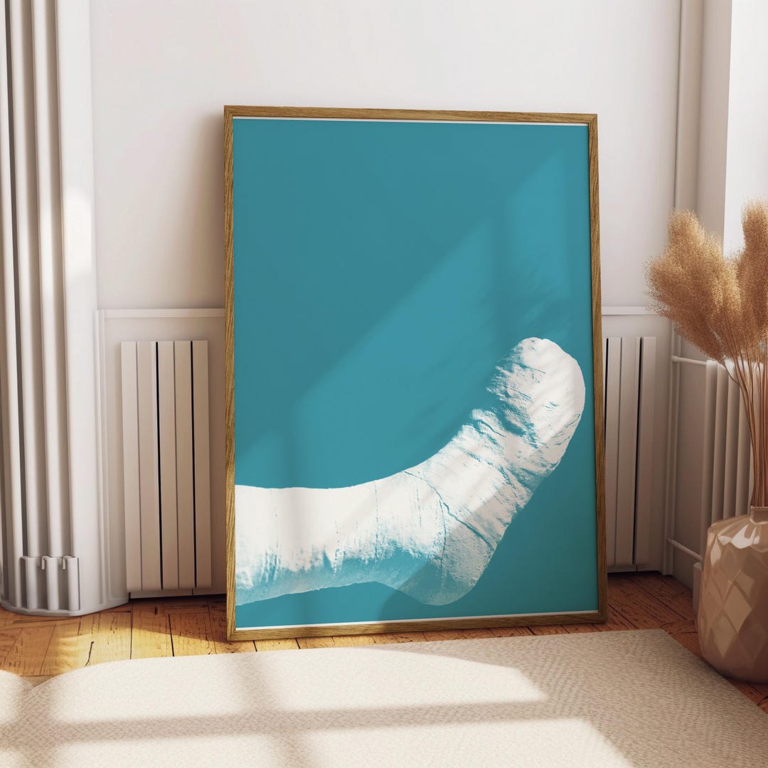 Modern Abstract Foot Poster, Minimalist Wall Art Print, Contemporary ...
