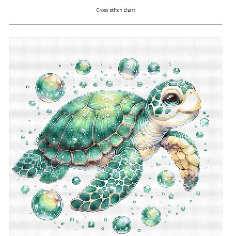 Turtle Cross Stitch - Etsy