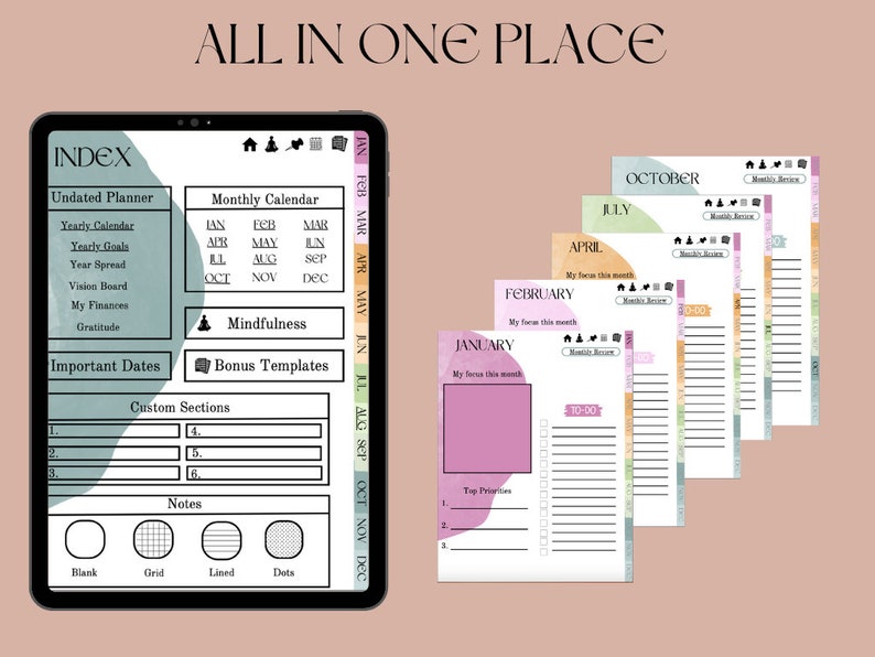 ADHD DIGITAL PLANNER for Ipad, Notability, Goodnotes + Android. Adult ...