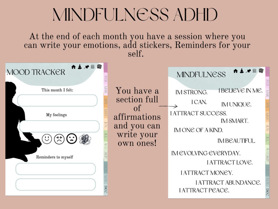ADHD DIGITAL PLANNER for Ipad, Notability, Goodnotes + Android. Adult ...