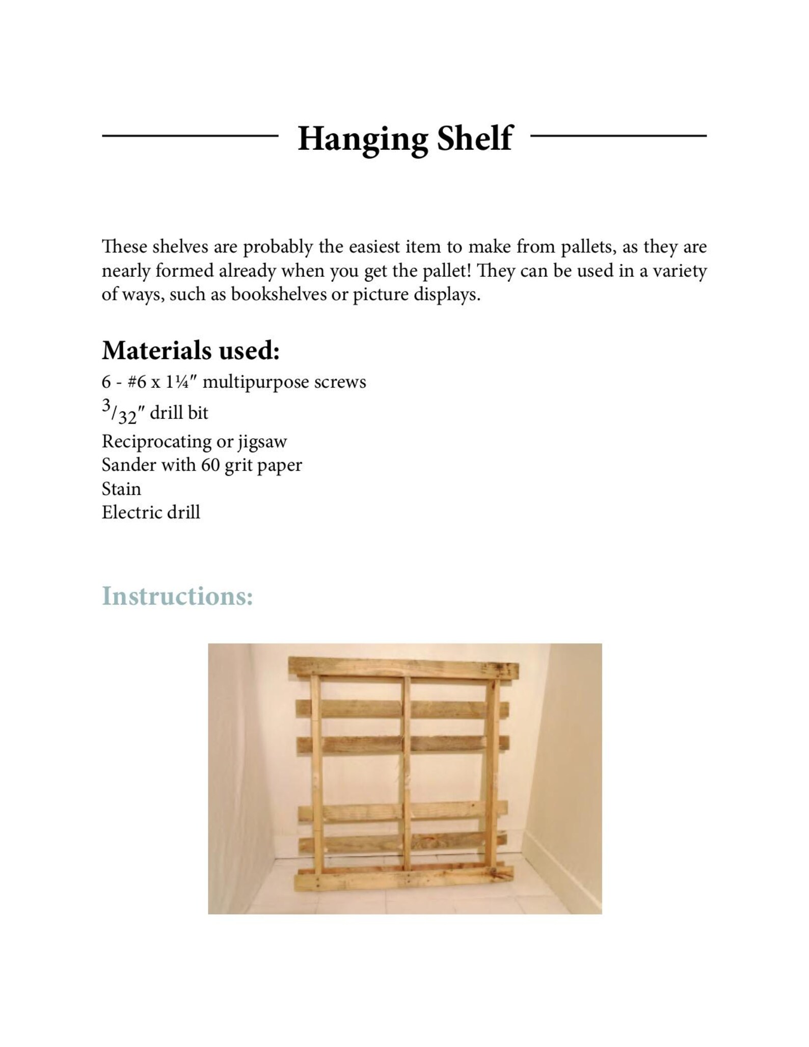 Wood Pallet Workshop- 20 DIY Projects (PDF Guide) - Etsy