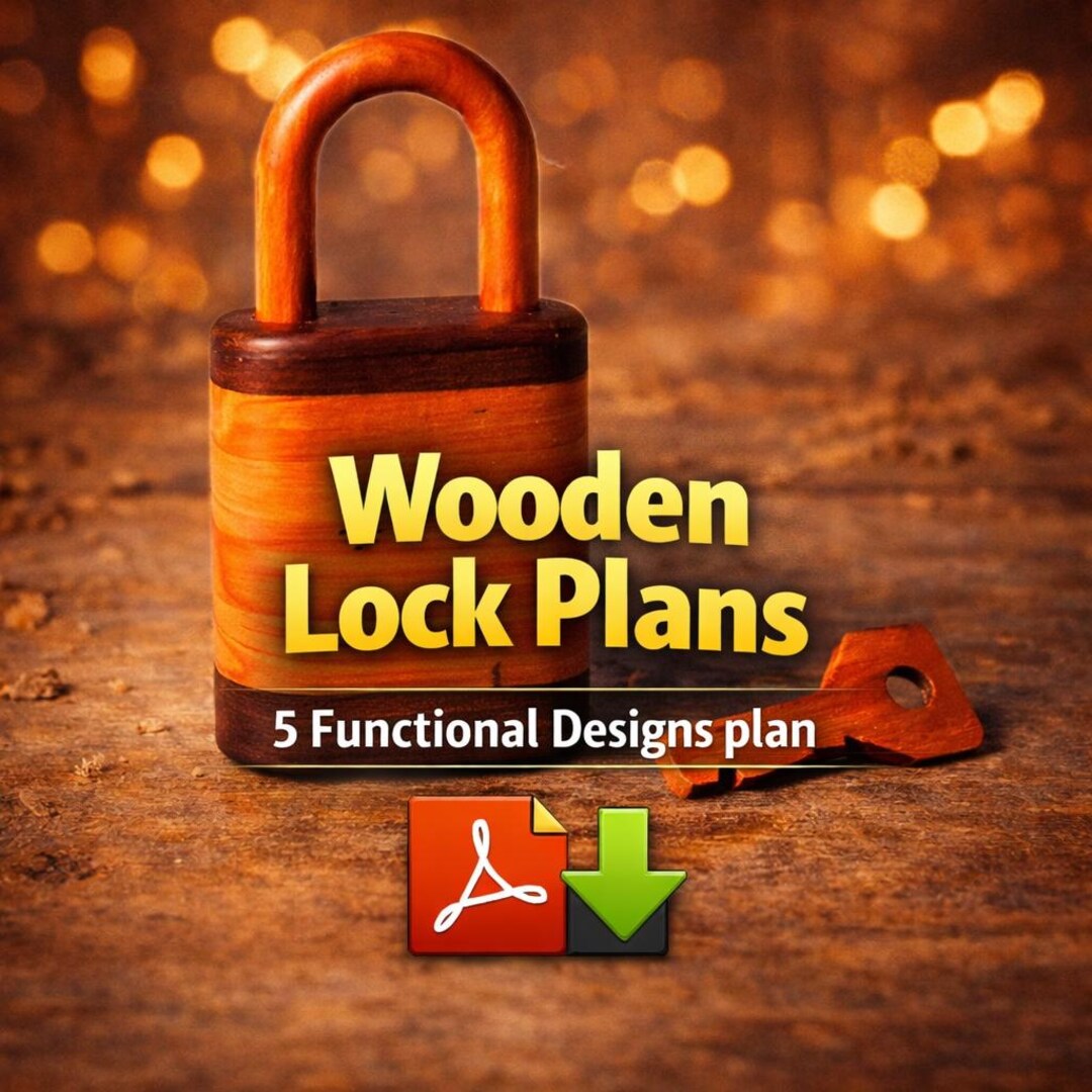Wooden Lock Plans: 5 Functional Designs Plan (PDF Guide) - Etsy