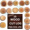 8 Wood Log Cut SVG, Wood Svg, Log Svg, Svg Files for Cricut, Wooden SVG, DIY Woodworking Svg ...