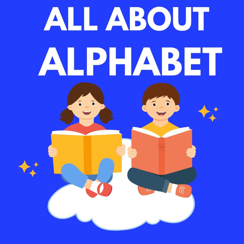 Kids Learning Book All About Alphabet Home School Activity - Etsy