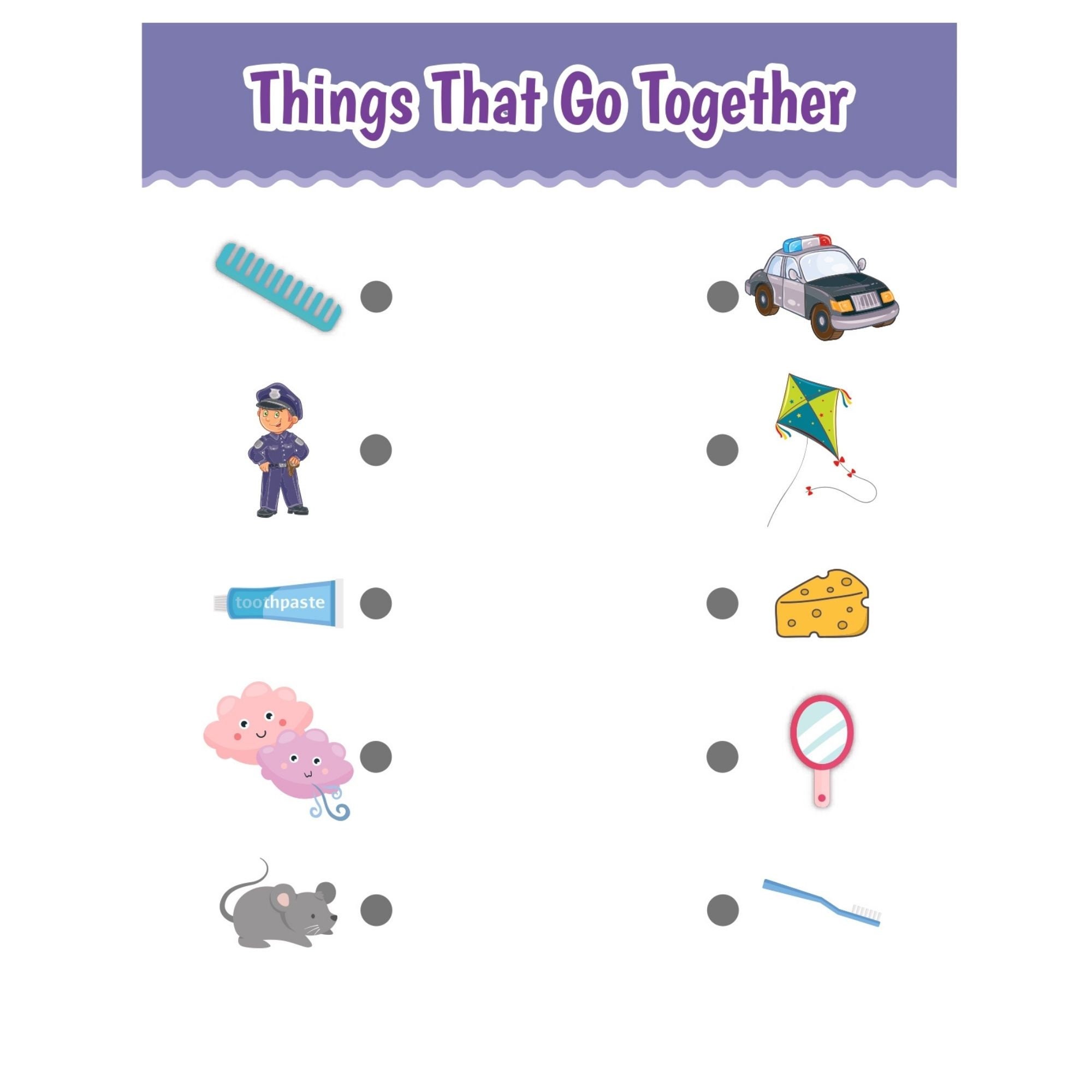 Things That Go Together Book for Kids, Kids School Ebooks ,children ...